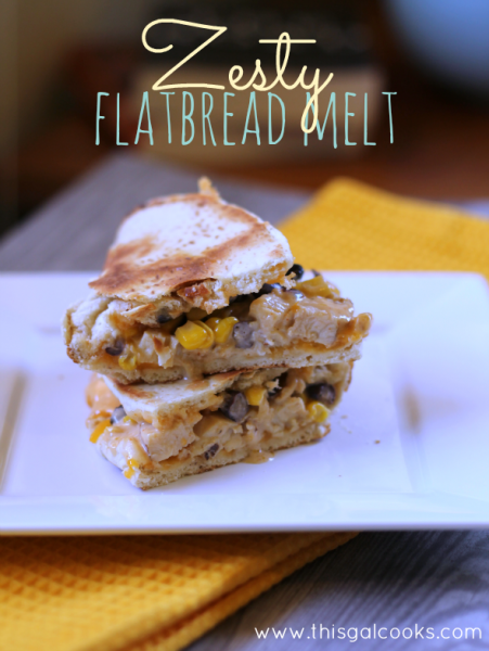 Zesty Flatbread Melt - This Gal Cooks