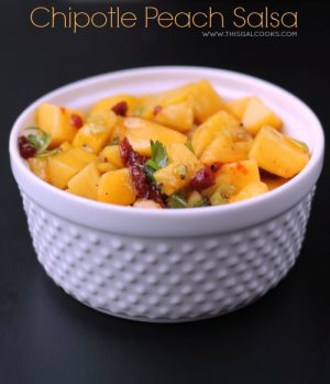 Chipotle Peach Salsa - This Gal Cooks
