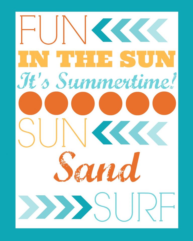 Summertime Printable Freebie - This Gal Cooks