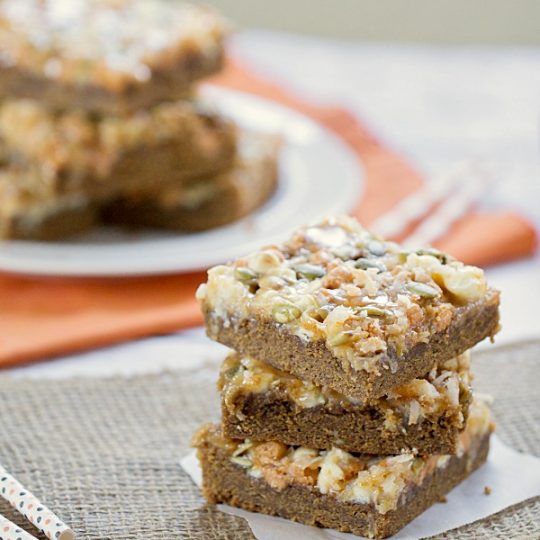 Pumpkin Spice Cookie Bars - This Gal Cooks