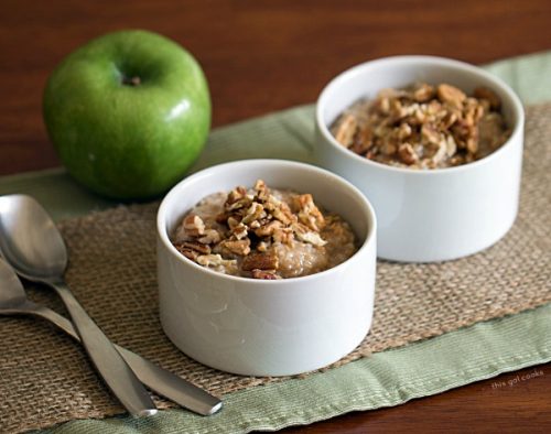 Apple Pie Oatmeal Recipe - This Gal Cooks