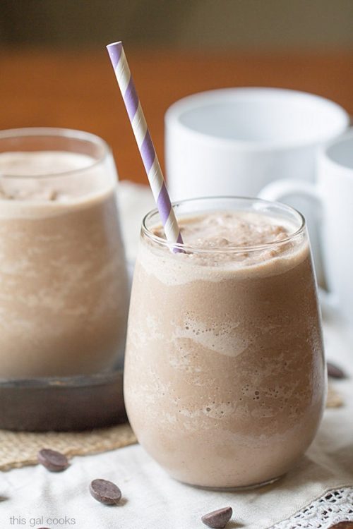 Banana Almond Mocha Shake - This Gal Cooks