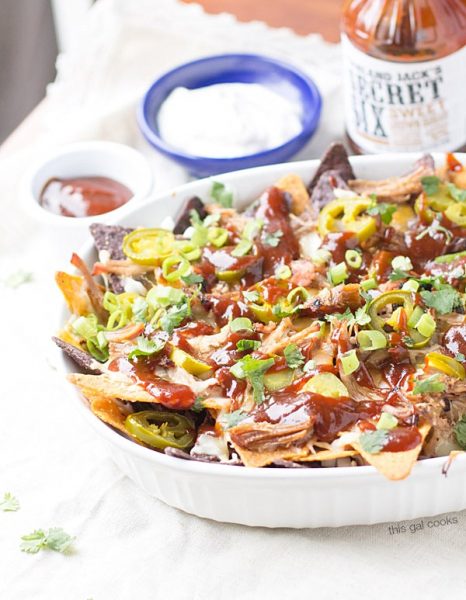Pulled Pork BBQ Nachos - This Gal Cooks