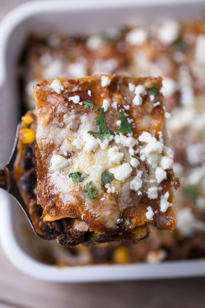 Vegetarian Enchilada Casserole This Gal Cooks