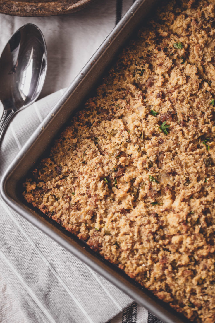 Homemade Cornbread Dressing - This Gal Cooks