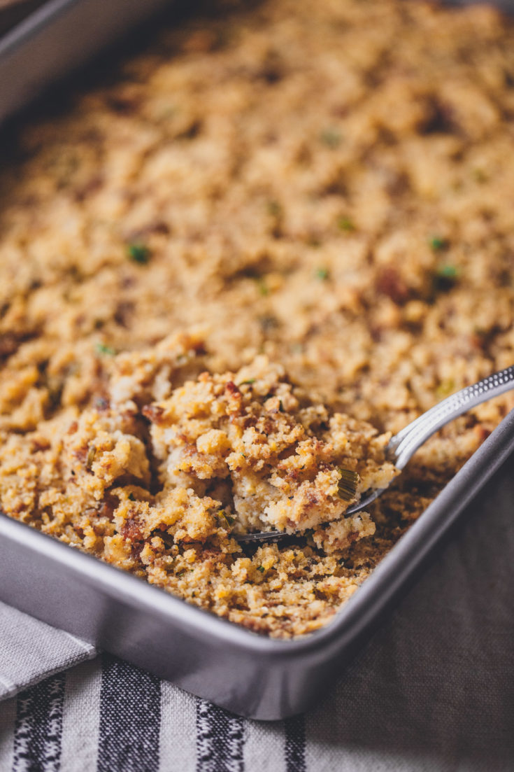 Homemade Cornbread Dressing - This Gal Cooks