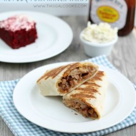 Hot BBQ Pork Ranch Wraps - This Gal Cooks