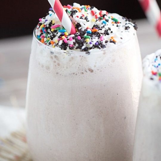 Strawberry Cookies and Cream Kefir Shake - This Gal Cooks
