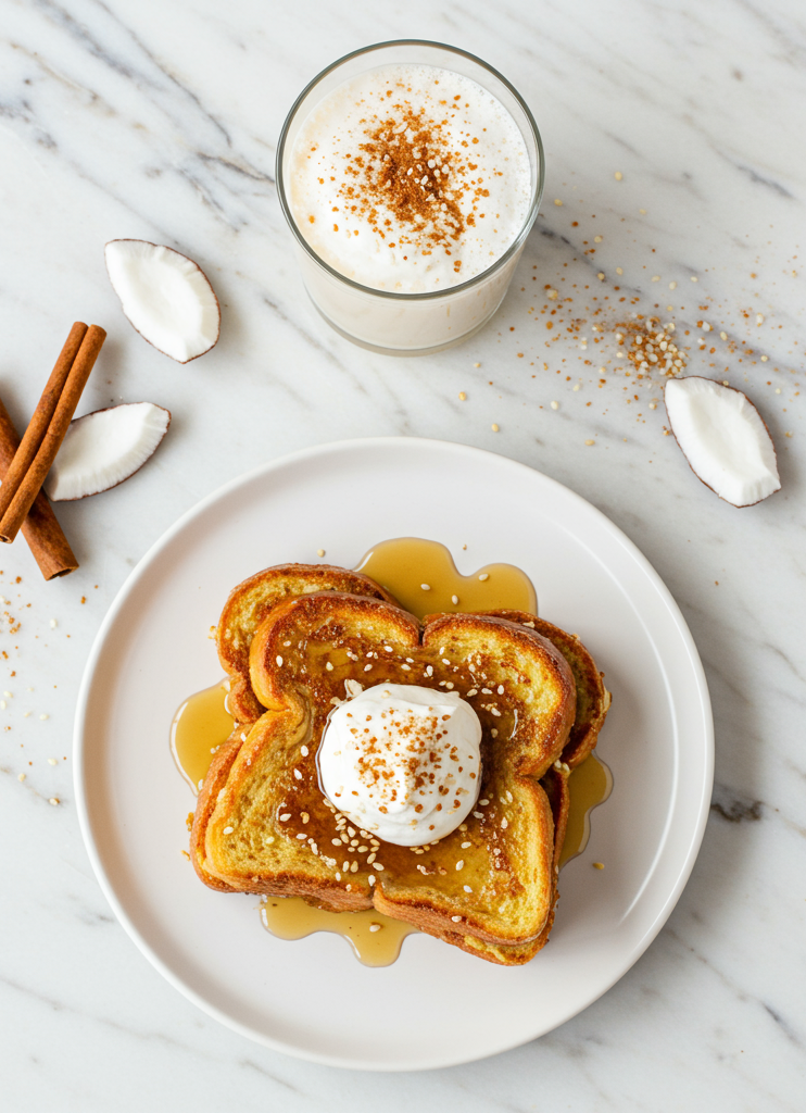 French Toast Without Milk? Just Add Coconut Cream & Toasted Sesame ...
