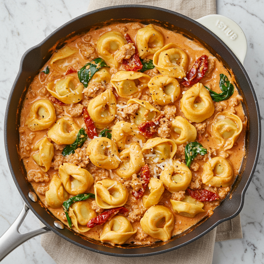 Marry Me Tortellini Recipe with Paprika, Sausage, Spinach & Sun-Dried ...