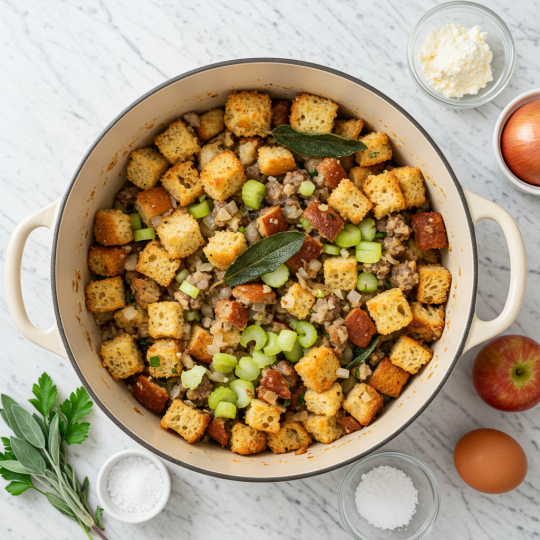 My Favorite Bread Stuffing Recipe For Thanksgiving Dinner - This Gal Cooks